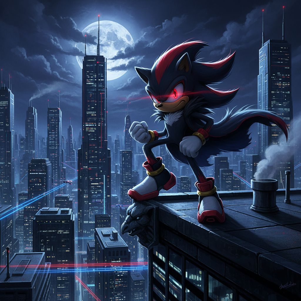 Create Shadow the Hedgehog Fan Art: Cute, Edgy & Cool | AIAI.com